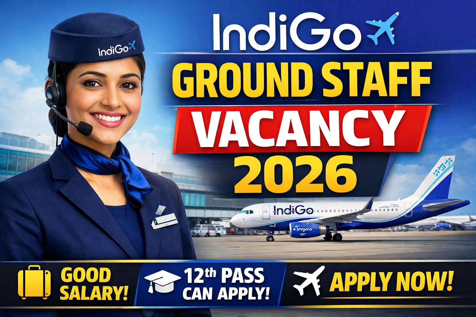 IndiGo Ground Staff Vacancy 2026: Exciting Airport Jobs for Freshers ...